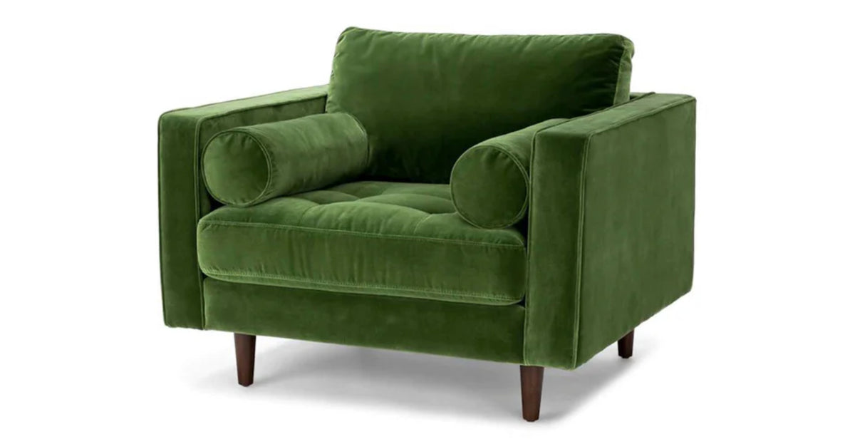 Roma Fabric Chair in Green Velvet 42” – URBAN HOME