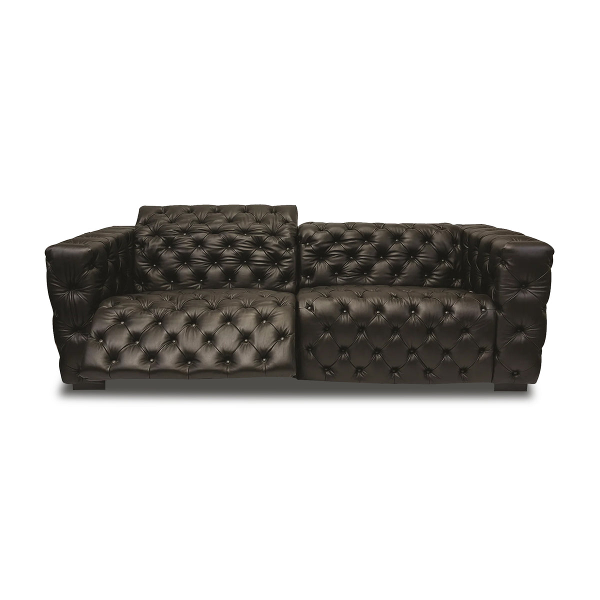 Winston Leather Sofa Black Motion Collection – URBAN HOME