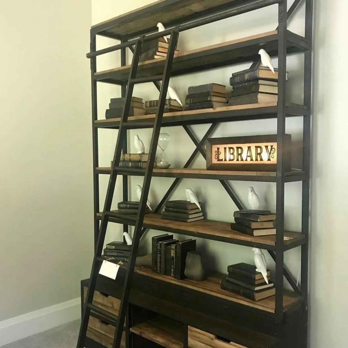 Loft Library w/Ladder 96” – URBAN HOME